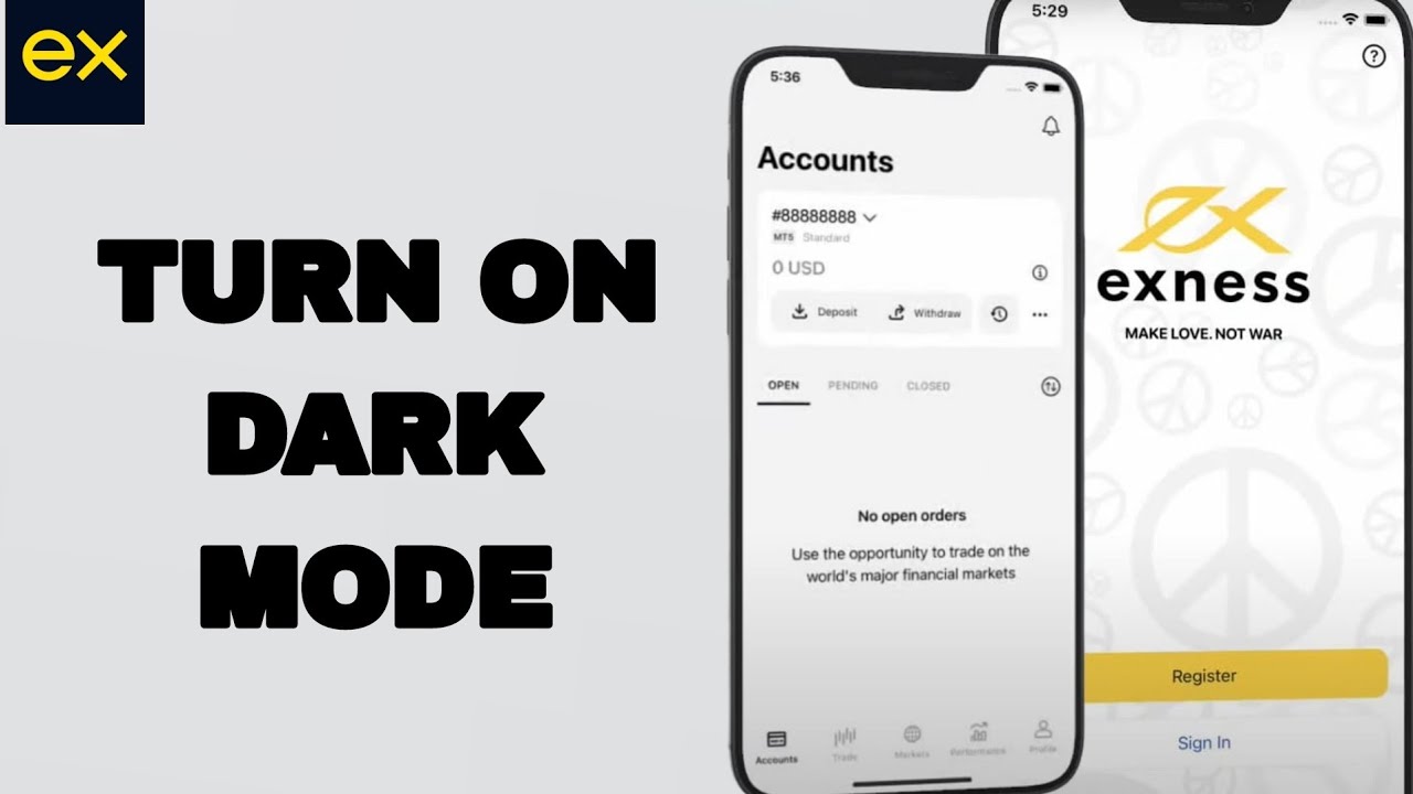 How To Turn On Dark Mode On Exness Trade App - YouTube