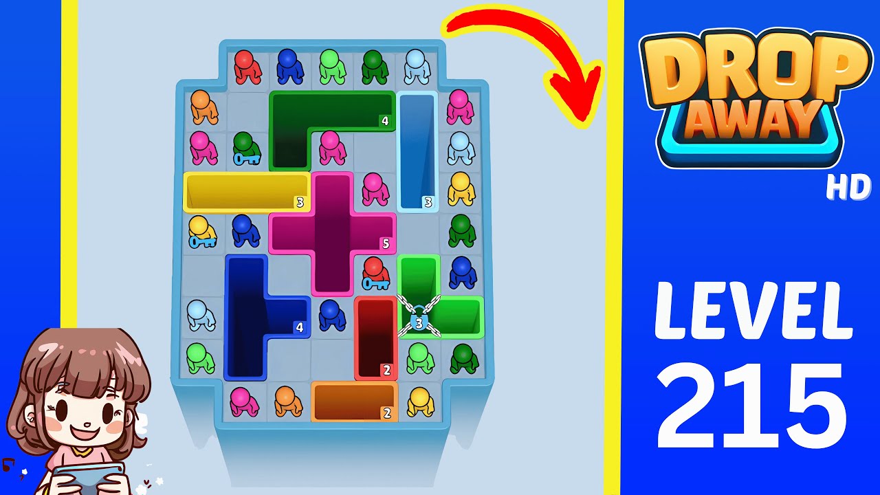 Drop Away Level 215 Solution Walkthrough - YouTube