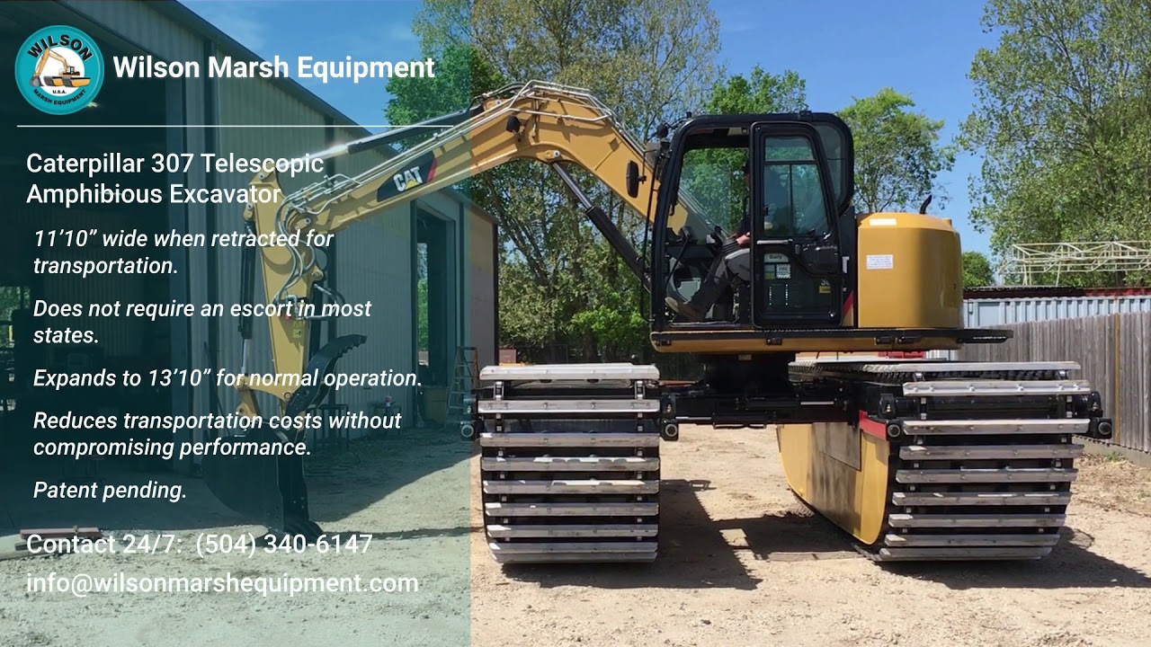 Wilson CAT 308 Telescopic Amphibious Excavator - YouTube