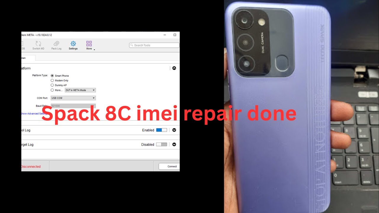 Tecno Spark 8C8 KG5J Imei repair Done - YouTube