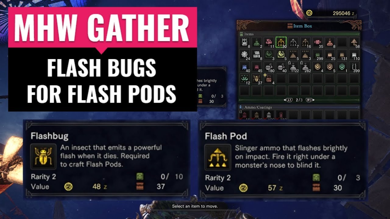 Monster Hunter World | Gather | FlashBug for Flash Pods - YouTube