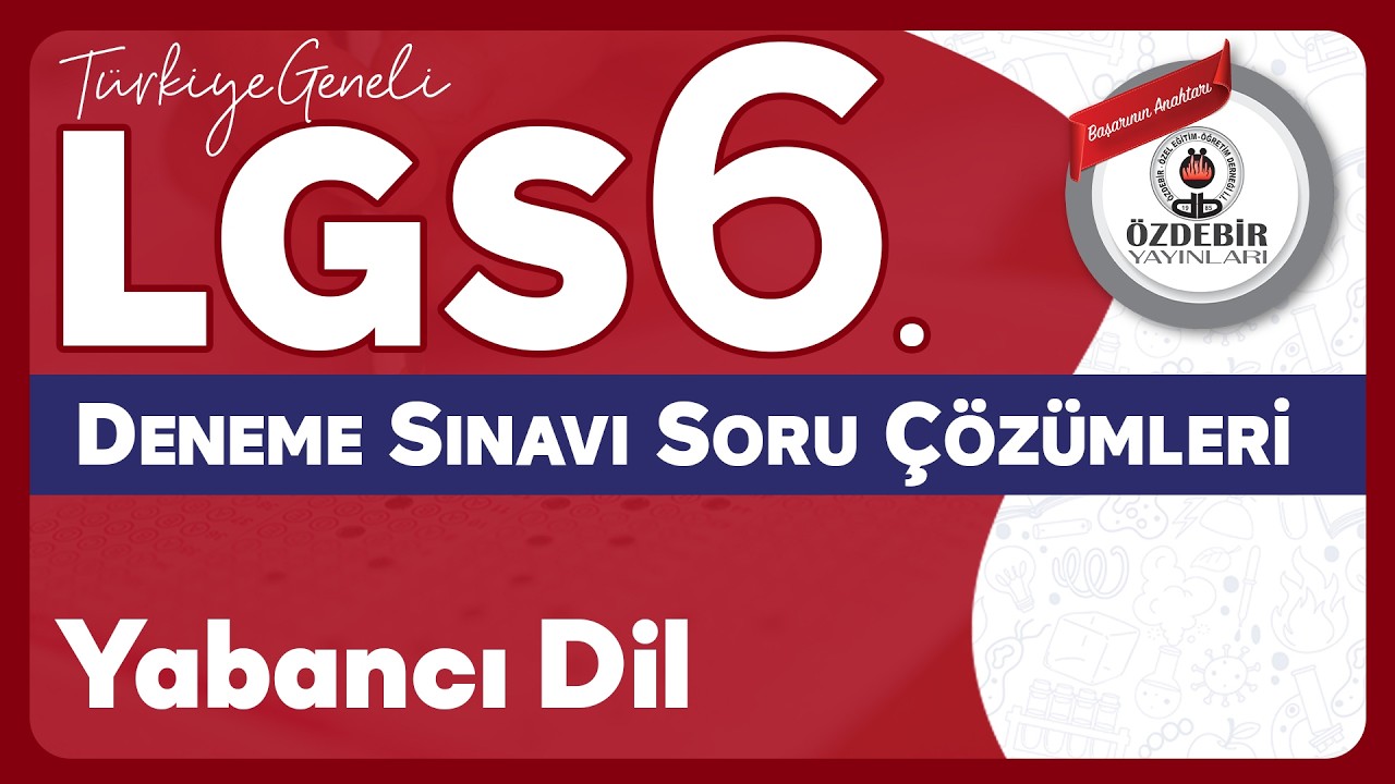 Mayıs 2026 - LGS 6. Deneme Sınavı YABANCI DİL Çözüm Videoları - YouTube