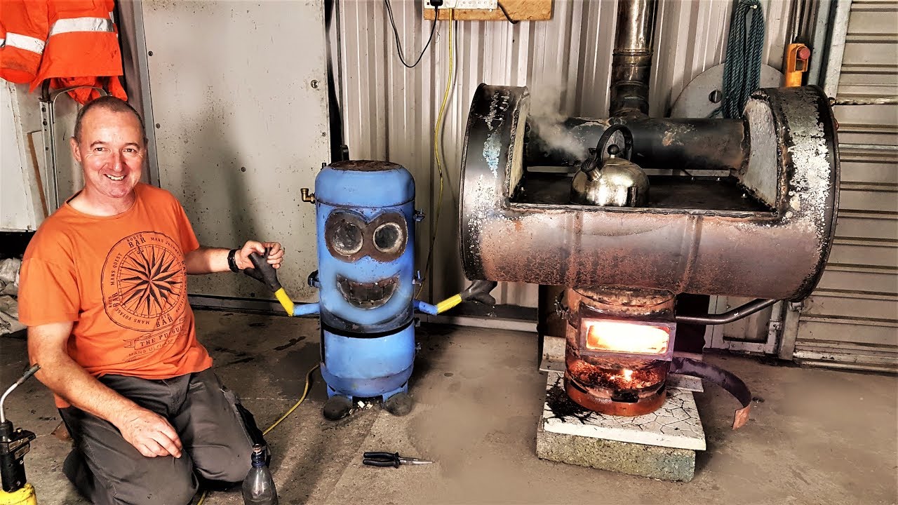 Dirt Cheap Waste Oil drip feed Cooker Project - YouTube