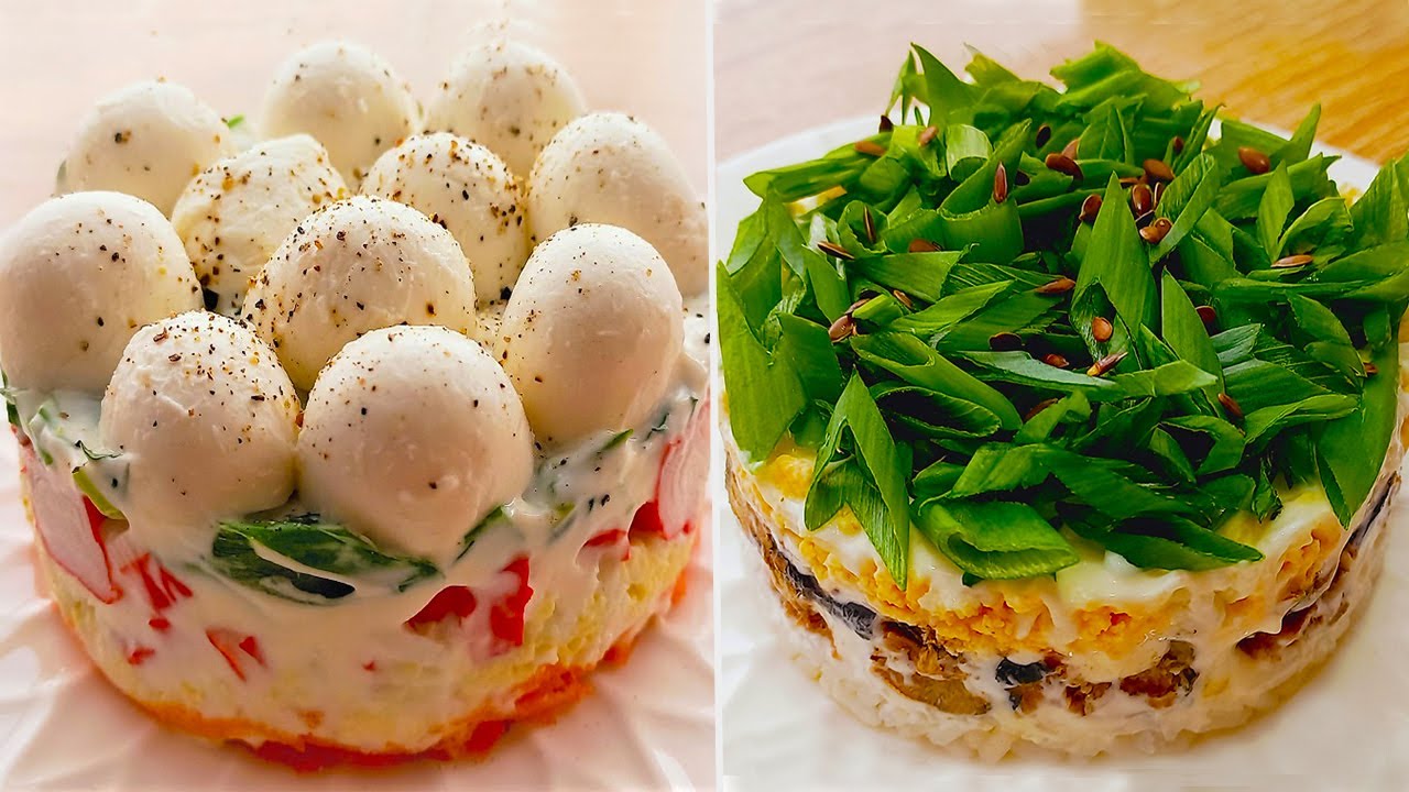 🔝 Топ 2 рецепта потрясающих салатов на праздничный стол 😋 Всем