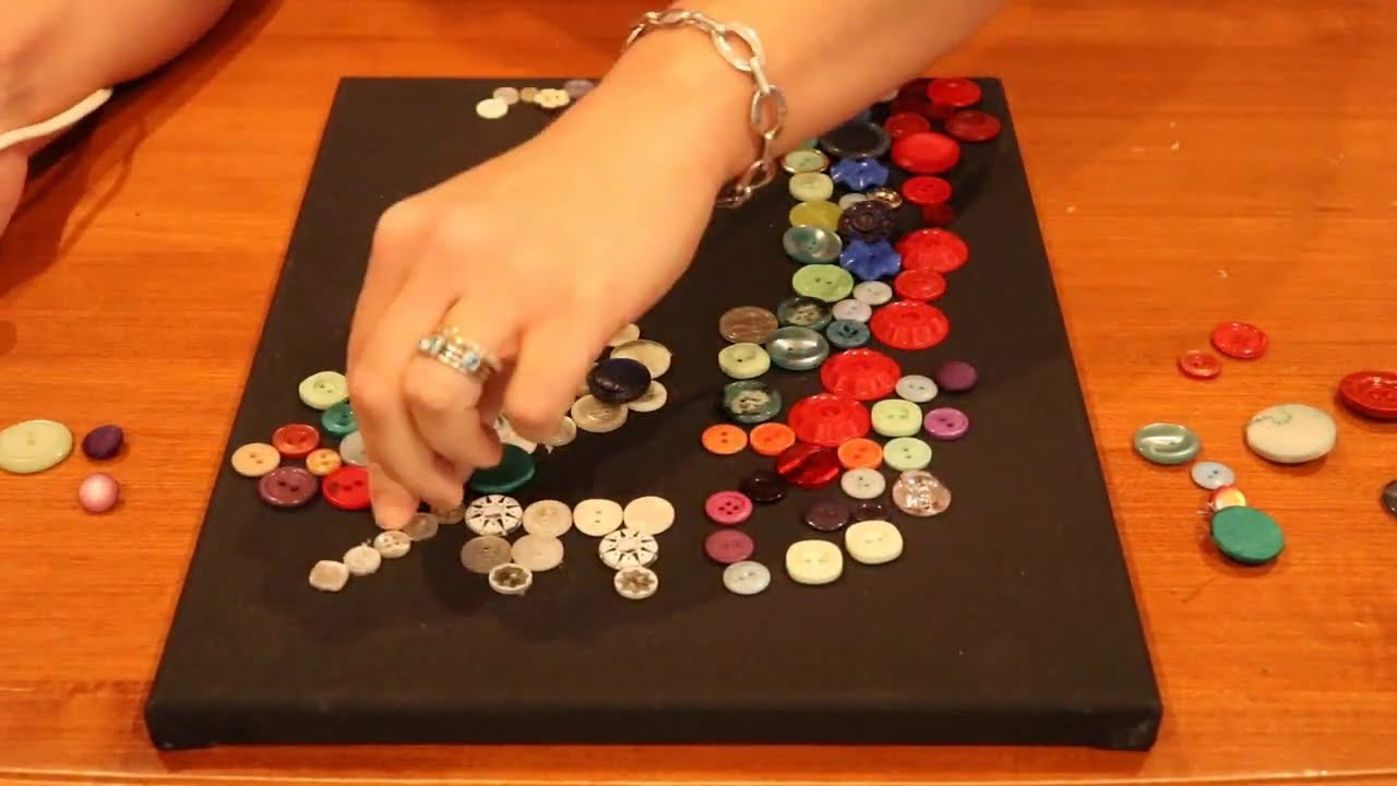 DIY Button art (for first time) - YouTube