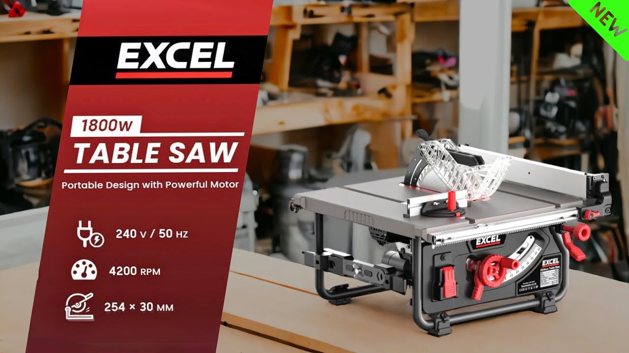 The Brand New Excel 1800W Portable Table Saw! - YouTube