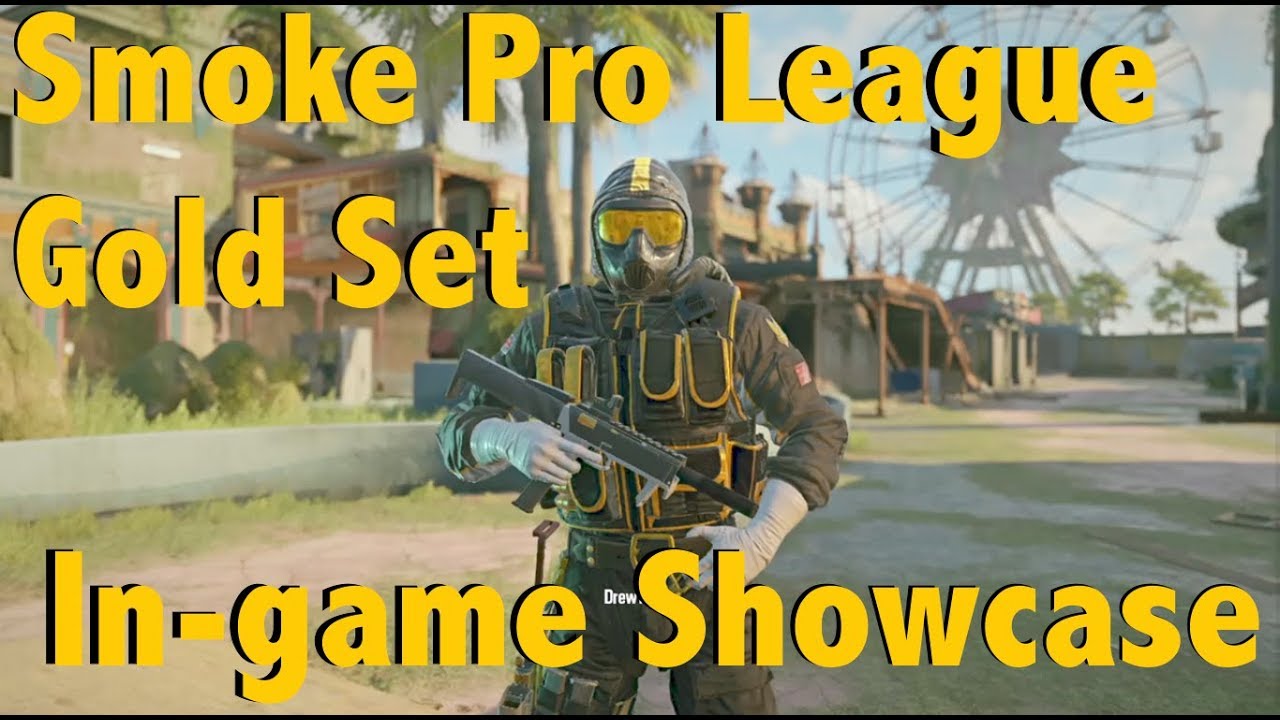 Rainbow Six Siege // Smoke Pro League Gold Set & Residue Headgear - YouTube