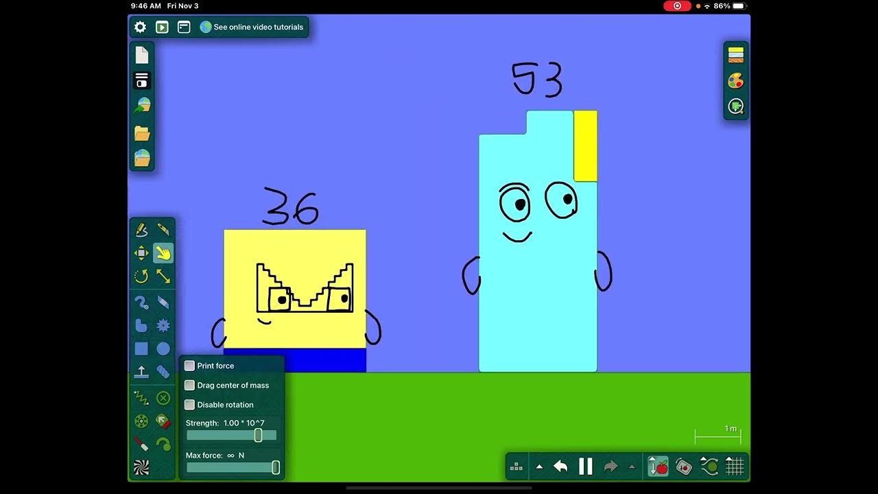 Number blocks Algodoo S1 Ep5 - YouTube