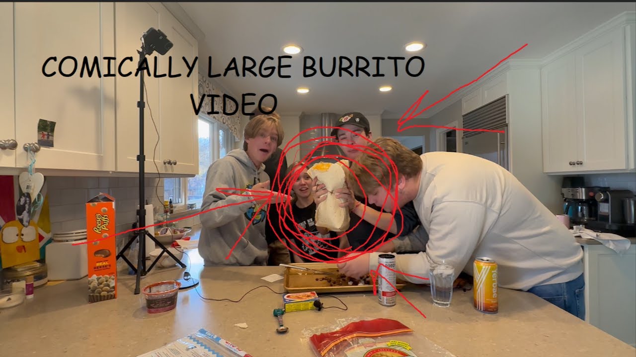 Comically Large Burrito (Easy 3 step recipe) - YouTube