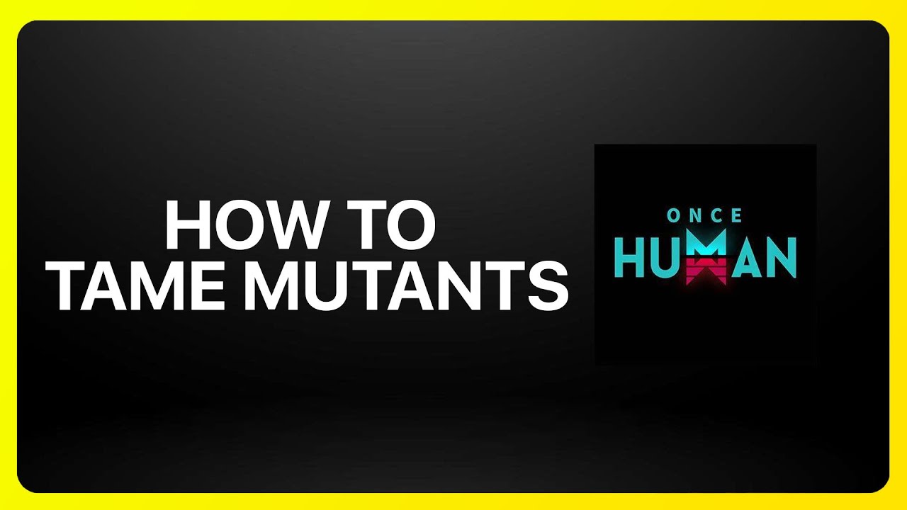 How To Tame Mutants in Once Human Tutorial - YouTube