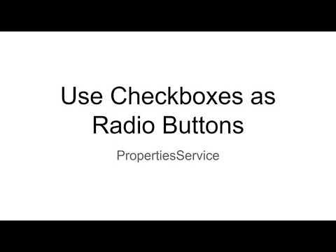 Use Checkboxes as Radio Buttons with PropertiesService - YouTube
