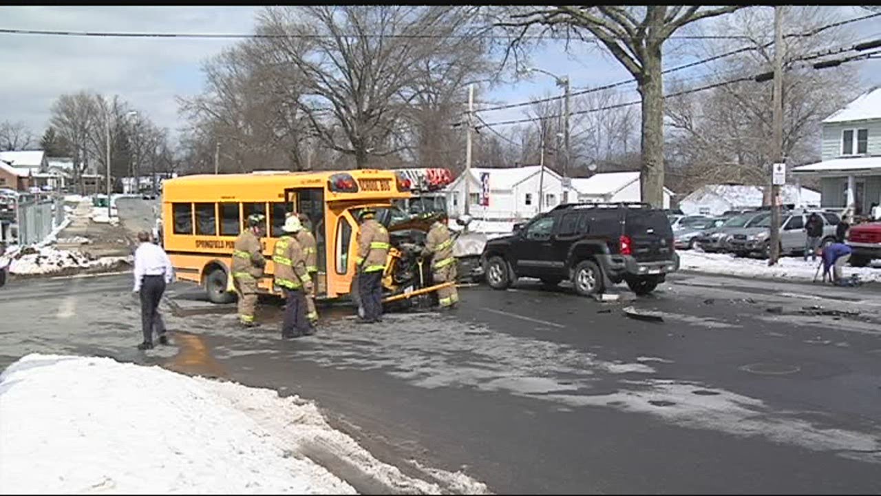 School mini-bus involved in accident - YouTube
