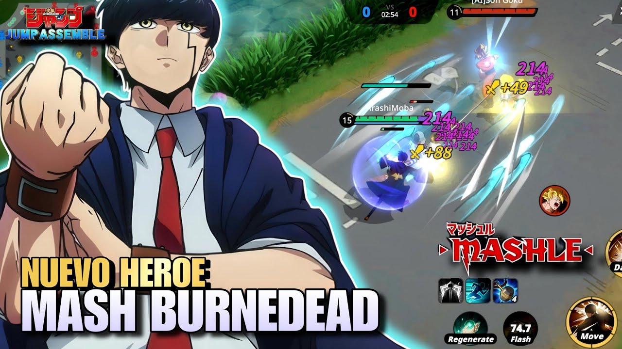 MASH BURNEDEAD NUEVO HEROE! MASHLE JUMP ASSEMBLE BETA 2024 MOBA ANIME ...