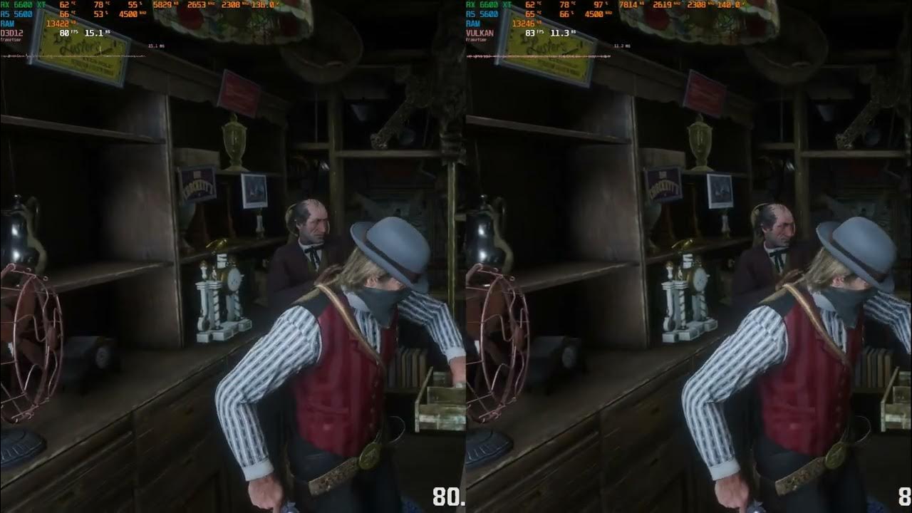 rdr2 vulkan vs dx12 - YouTube