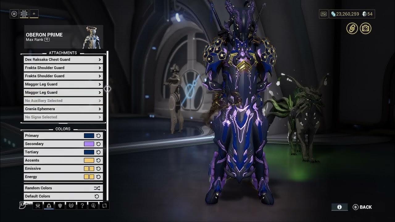 warframe OBERON PRIME 4th skin fashionframe with details - YouTube