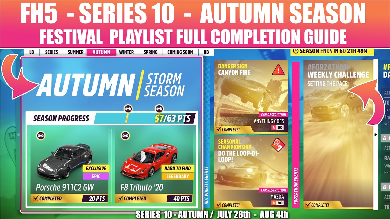 FH5 SERIES 10 AUTUMN FESTIVAL PLAYLIST HOW TO FH5 SUSTAINABLE ENERGY ...
