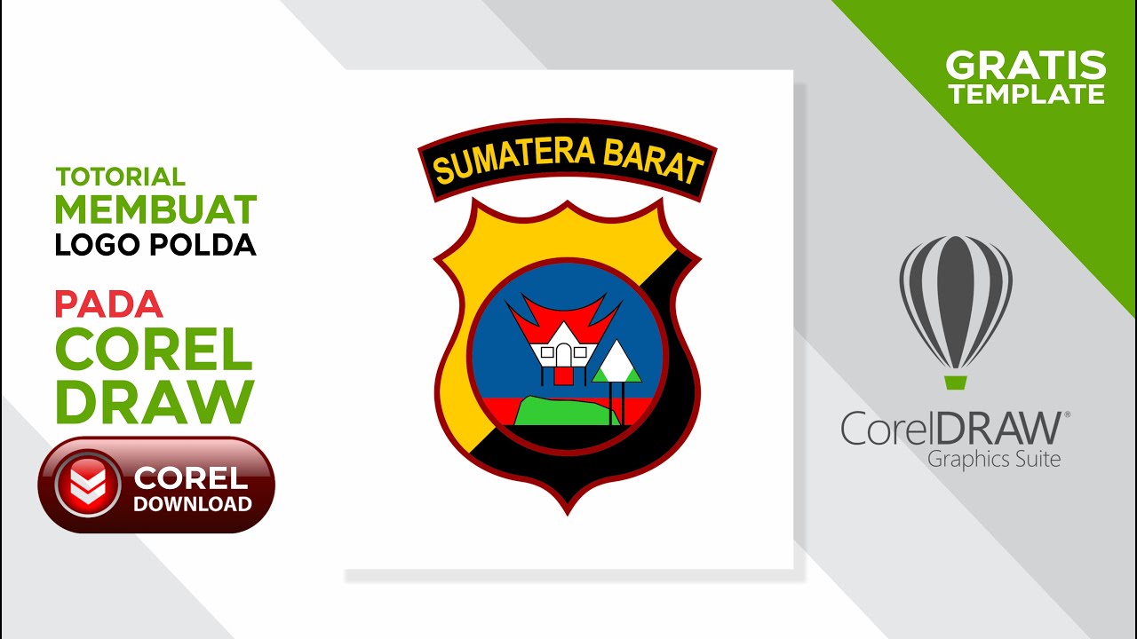MEMBUAT LOGO POLDA DI CORELDRAW 2020 - YouTube