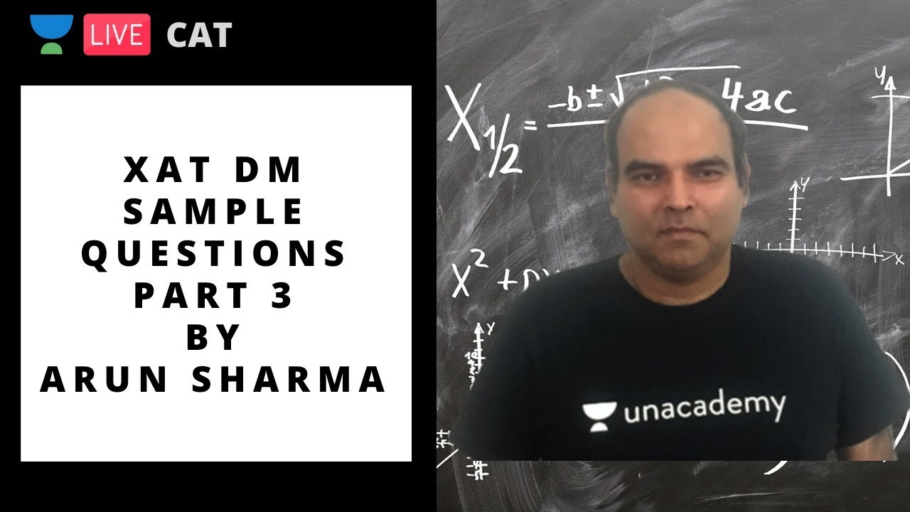 XAT DM | Sample Questions | Part 3 by Arun Sharma - YouTube
