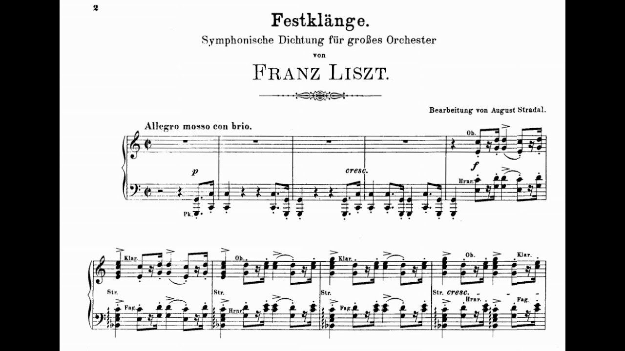 Franz Liszt/August Stradal - Festklänge, S.101 - YouTube