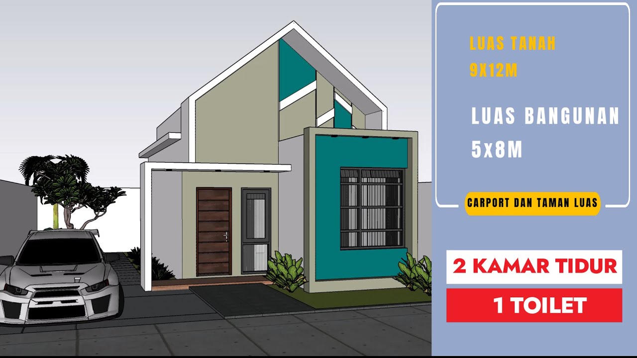 animasi SKETCHUP part 4 !! minimalis desain fasad dengan GAYA atap ...