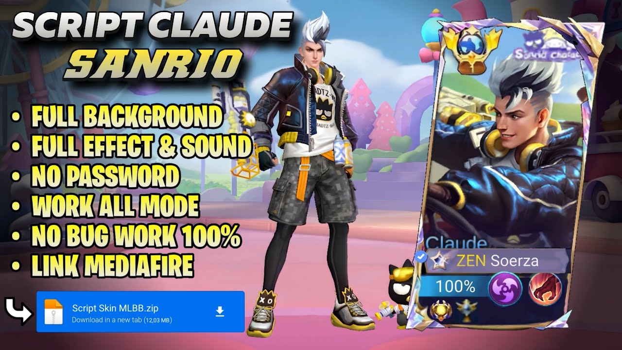 Script Skin Claude Sanrio Bad Bro No Password Terbaru!! Full Effect ...
