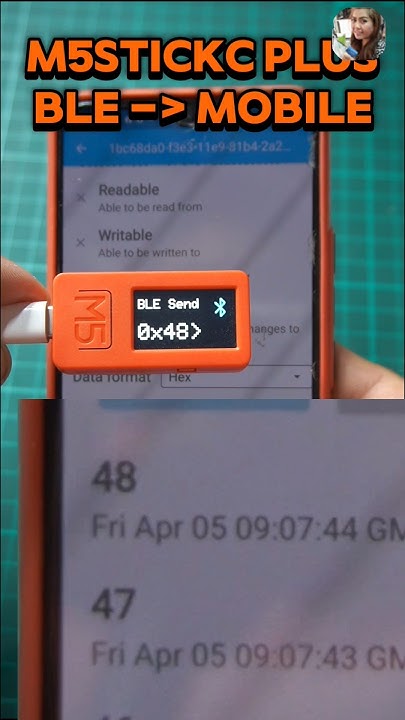 M5Stick Plus BLE data to mobile phone - YouTube