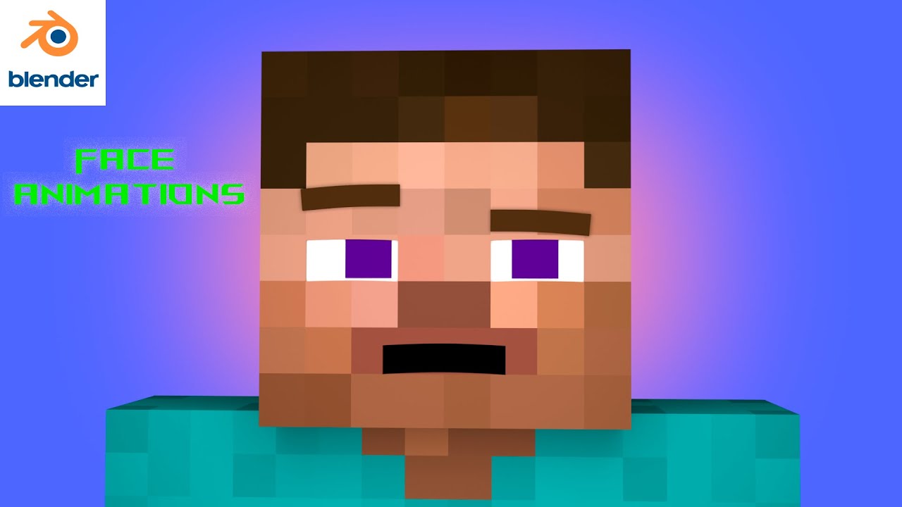 Face Animation [ Minecraft Blender Tutorial ] - YouTube