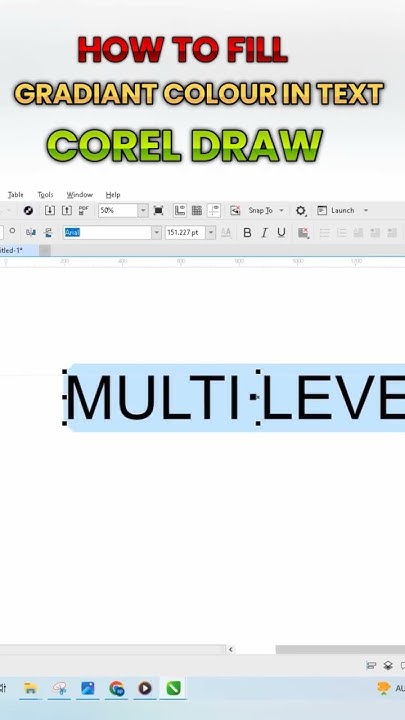 How to fill Gradiant Colour in text Corel draw class tutorial@mlcomputerclasses #shortsfeed # ...