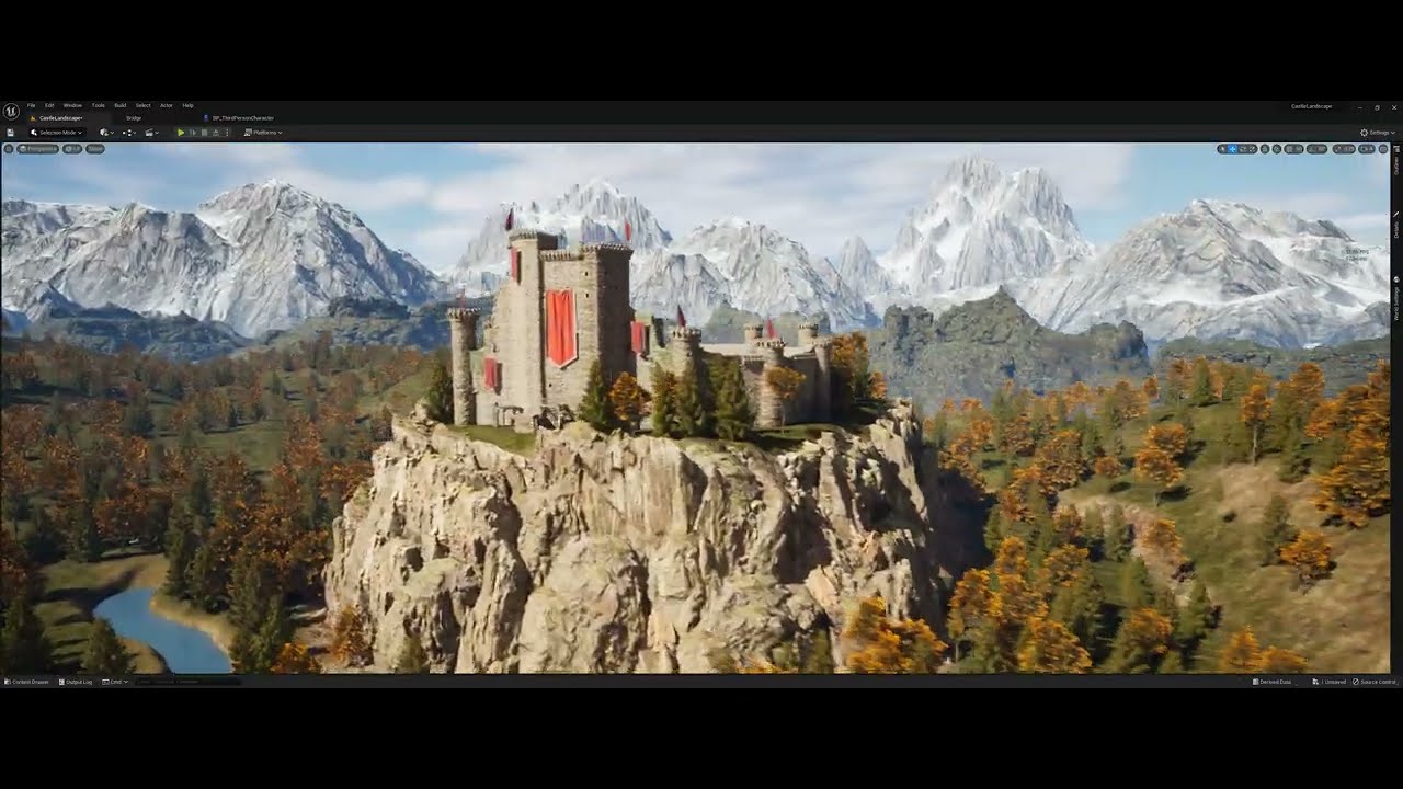 Castle Landscape - Unreal Engine 5.1 - YouTube