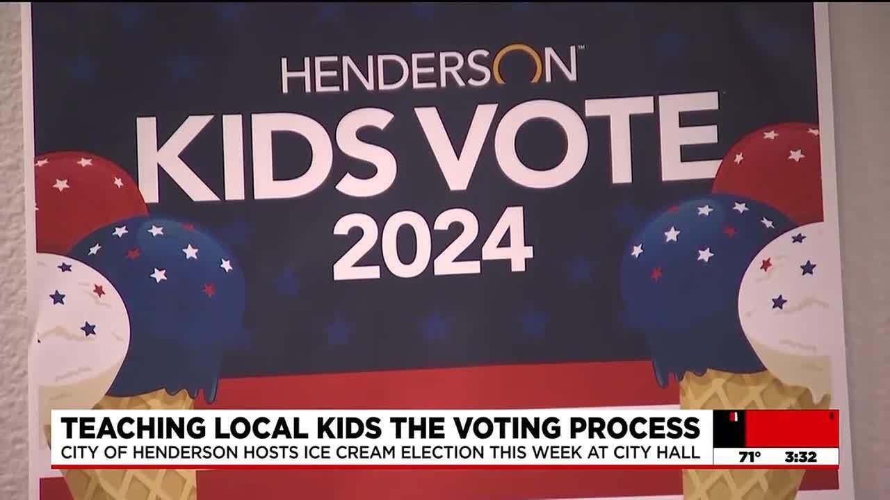 Teaching Henderson kids the voting process--with ice cream - YouTube