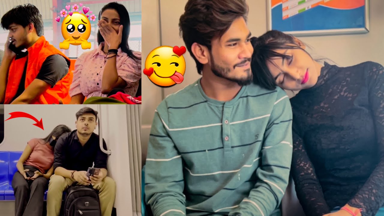 SLEEPING ON STRANGERS🤤 IN THEMETRO🚆 PRANK PART- 4 ||EPIC REACTION 😍 ...