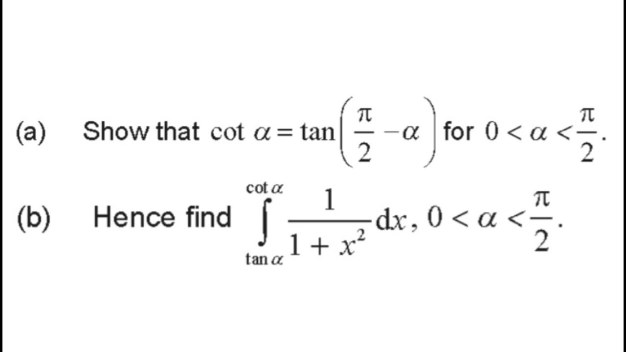 IB HL Math AA | Trig & Integration past exam question 21 - YouTube