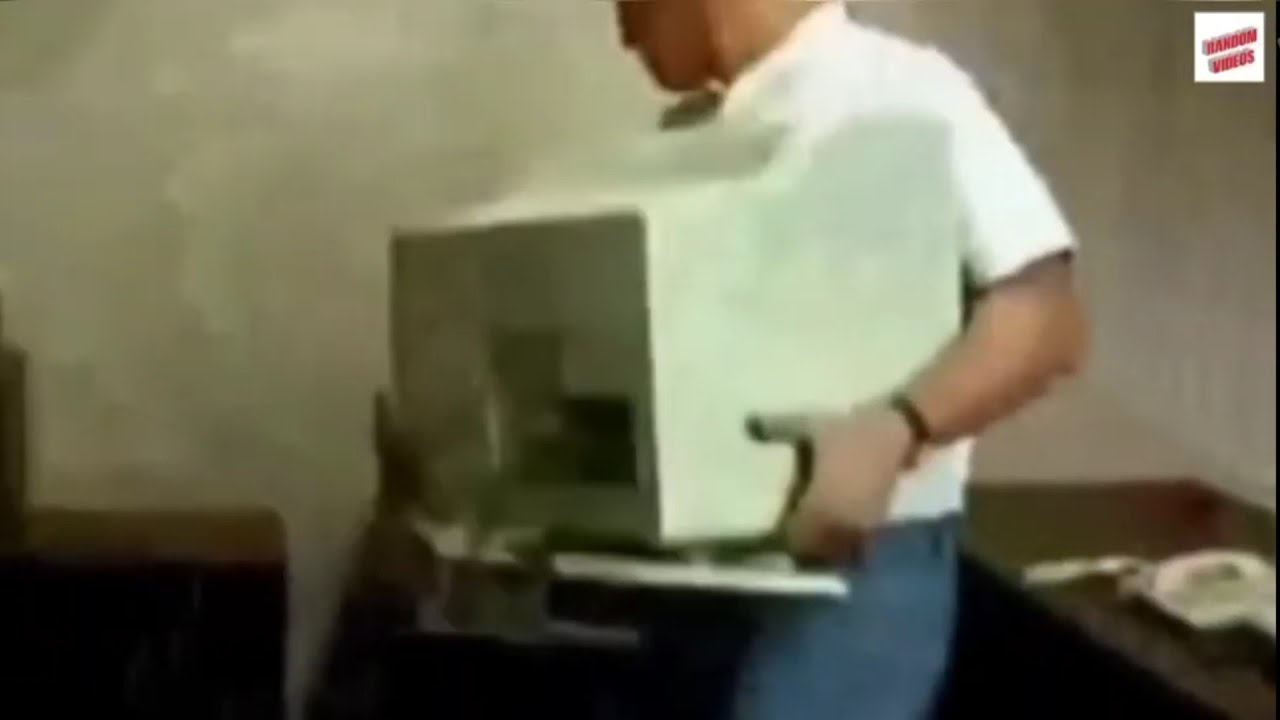 Shot on iPhone meme - Man throwing is Computer - YouTube