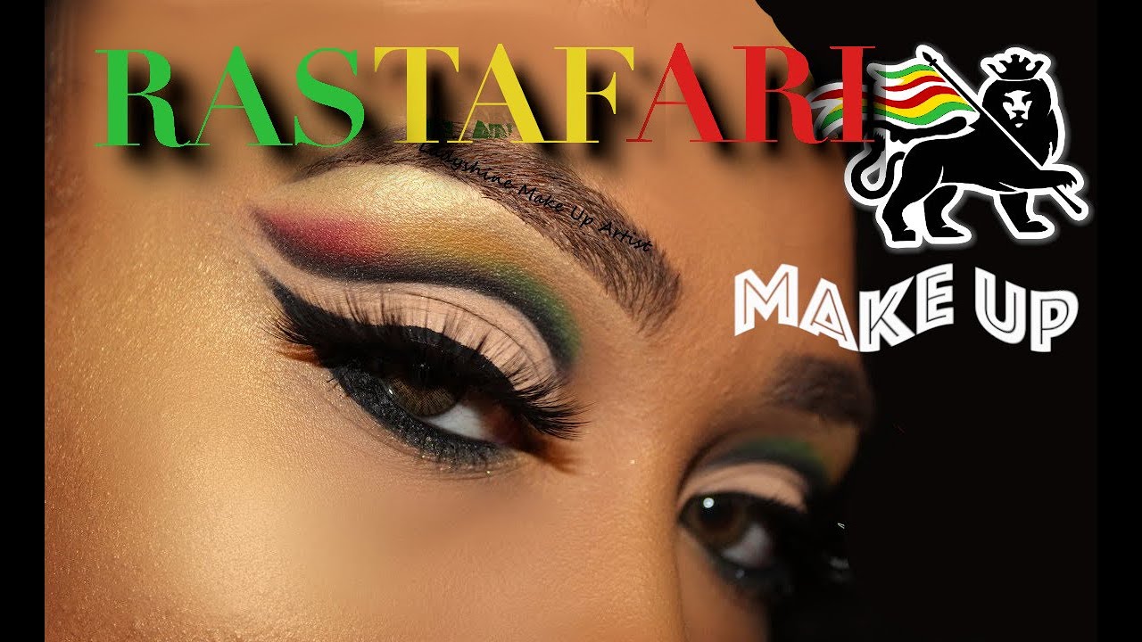 COMMENT FAIRE UN MAQUILLAGE RASTA | HOW TO DO : RASTAFARI CUT CREASE 🇲🇱 ...