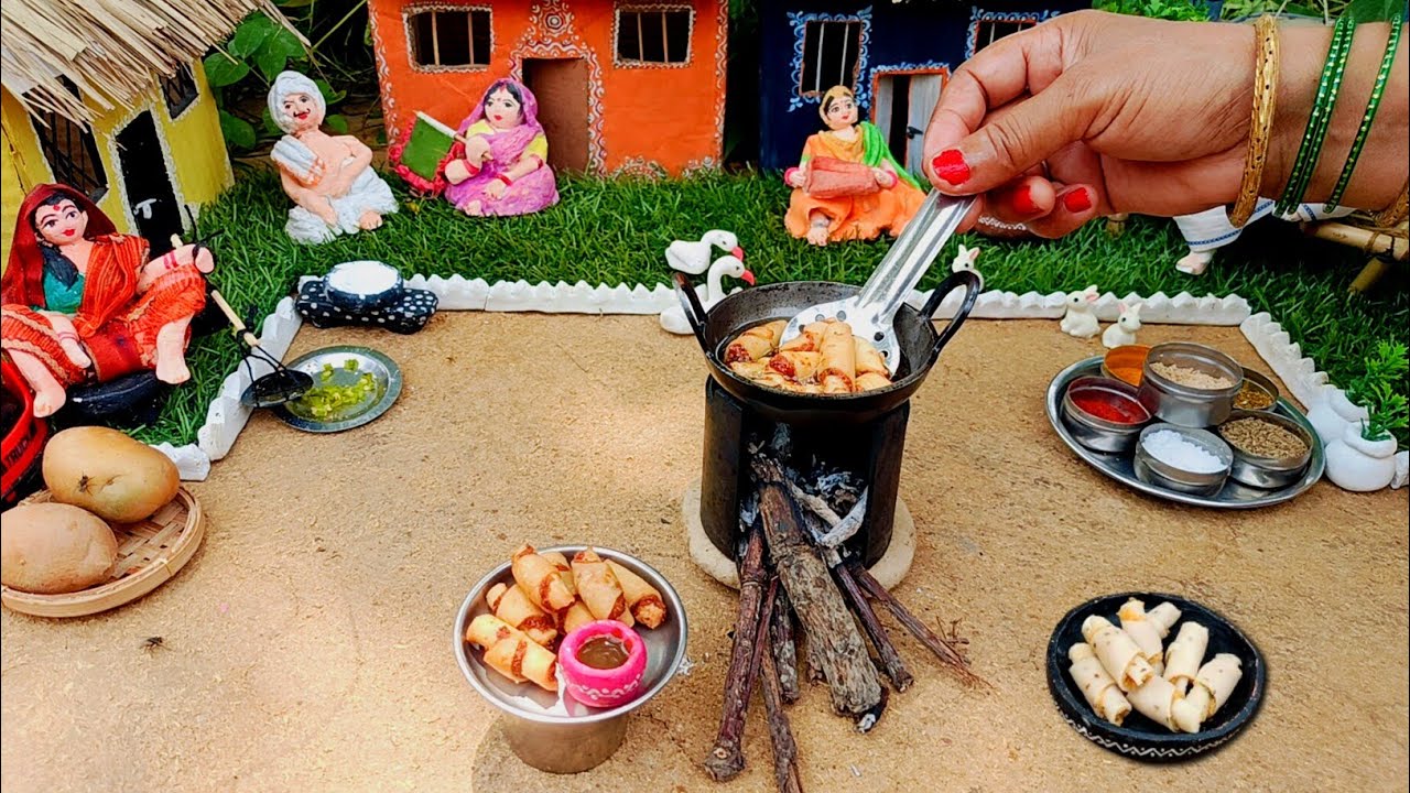 Potato Roll samosa recipe | Miniature samosa Roll | Mini cooking ...