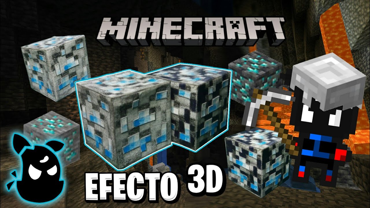 como hacer una mena de diamante 3d de Minecraft (papercraft) ️ danielmx ...