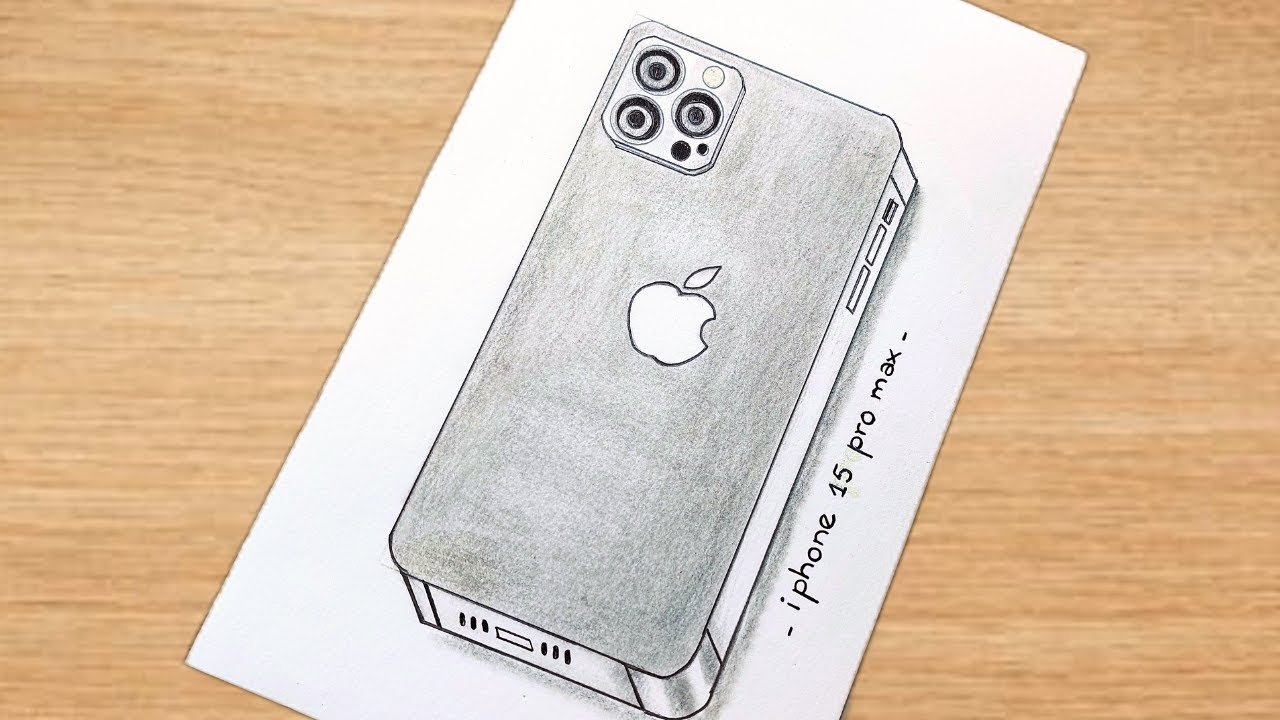 How to draw easy 3d future iPhone 15 Pro Max easy / 3D Drawing / How to ...