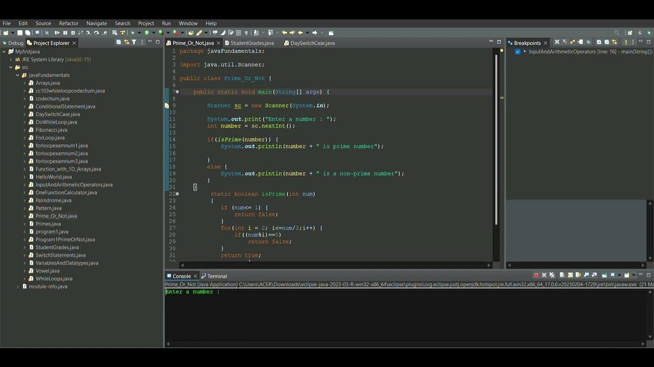 Prime Or Not java - YouTube