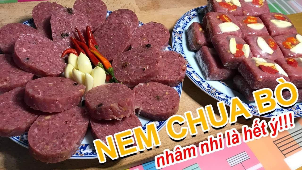 Cured Fermented Beef - NEM CHUA BÒ tự làm tại nhà ngon mê ly, nhâm nhi ...