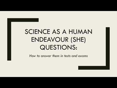 How to Answer Science as a Human Endeavour Questions - YouTube