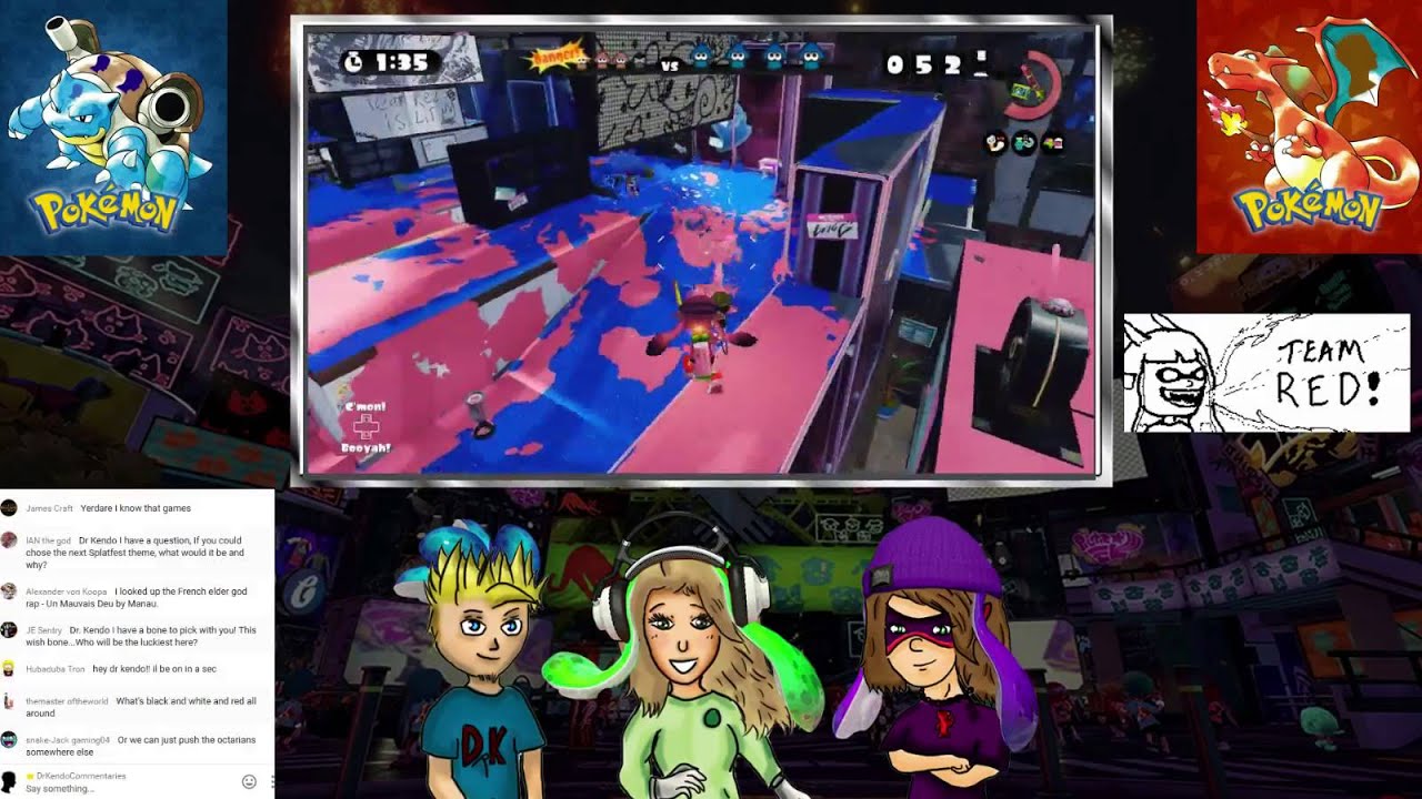 Splatoon Pokemon Red vs. Blue Splatfest Live Stream - YouTube