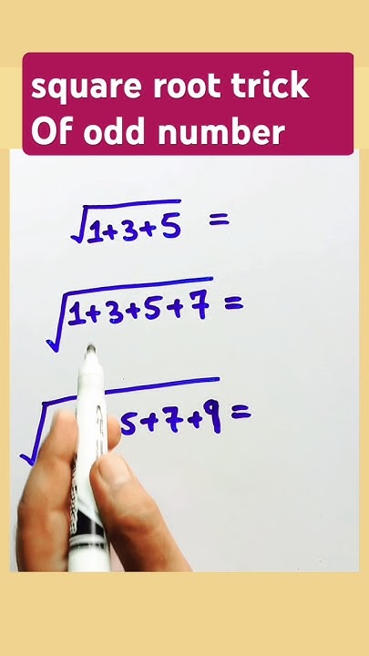 Square Root trick of odd number addition #maths #education #shortvideo - YouTube