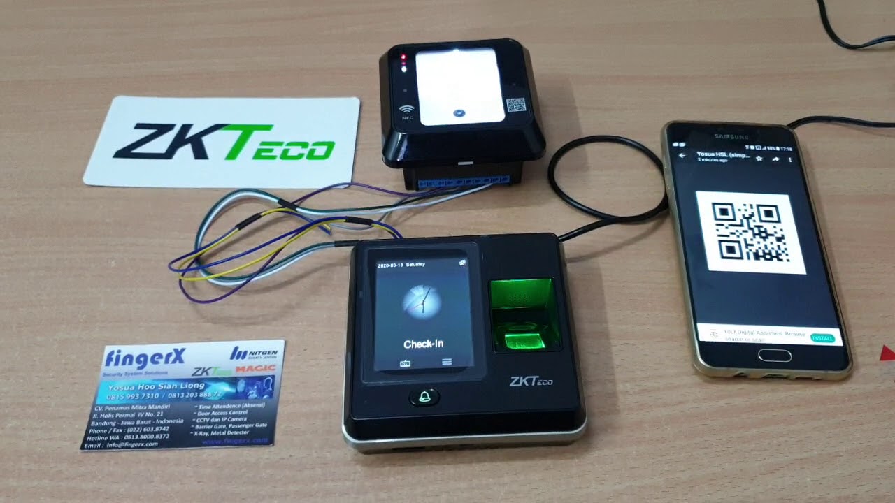 Mesin Absensi Akses Kontrol QR CODE dari ZKTeco QR500 dan SF300 - YouTube