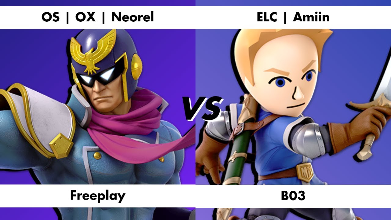 Neorel Captain Falcon Vs Elc Amiin Mii Sworder Freeplay Bo3 Youtube