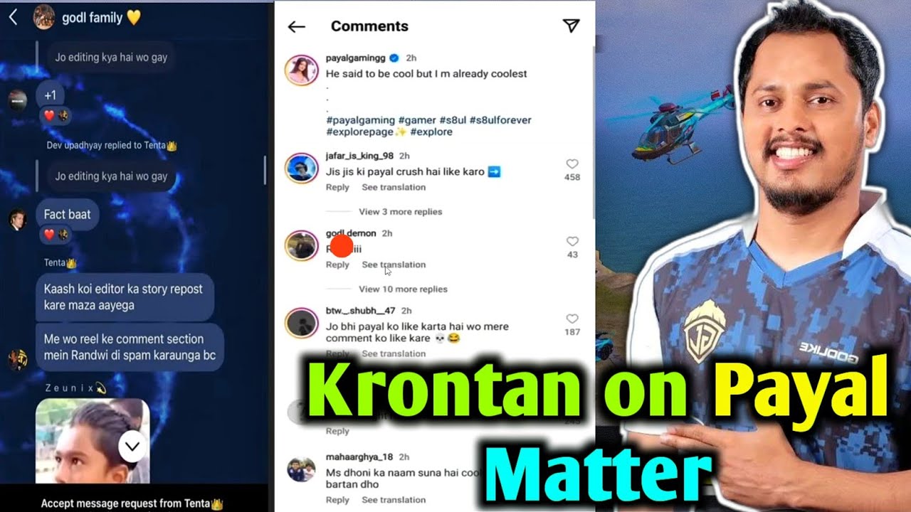 Krontan on Payal gaming matter😤 and GODL Performance🙏🏻 - YouTube