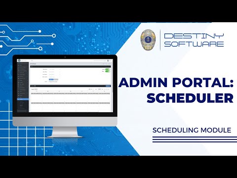 Admin Portal: Scheduler | Destiny Software Scheduling Module - YouTube