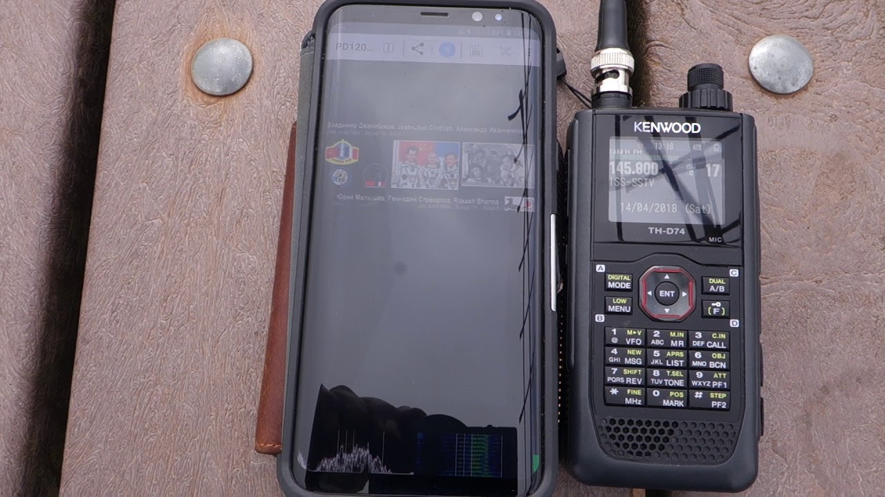 ISS - SSTV with Kenwood TH-D74 + Robot36 app 14/4/2018 13:17 UTC - YouTube