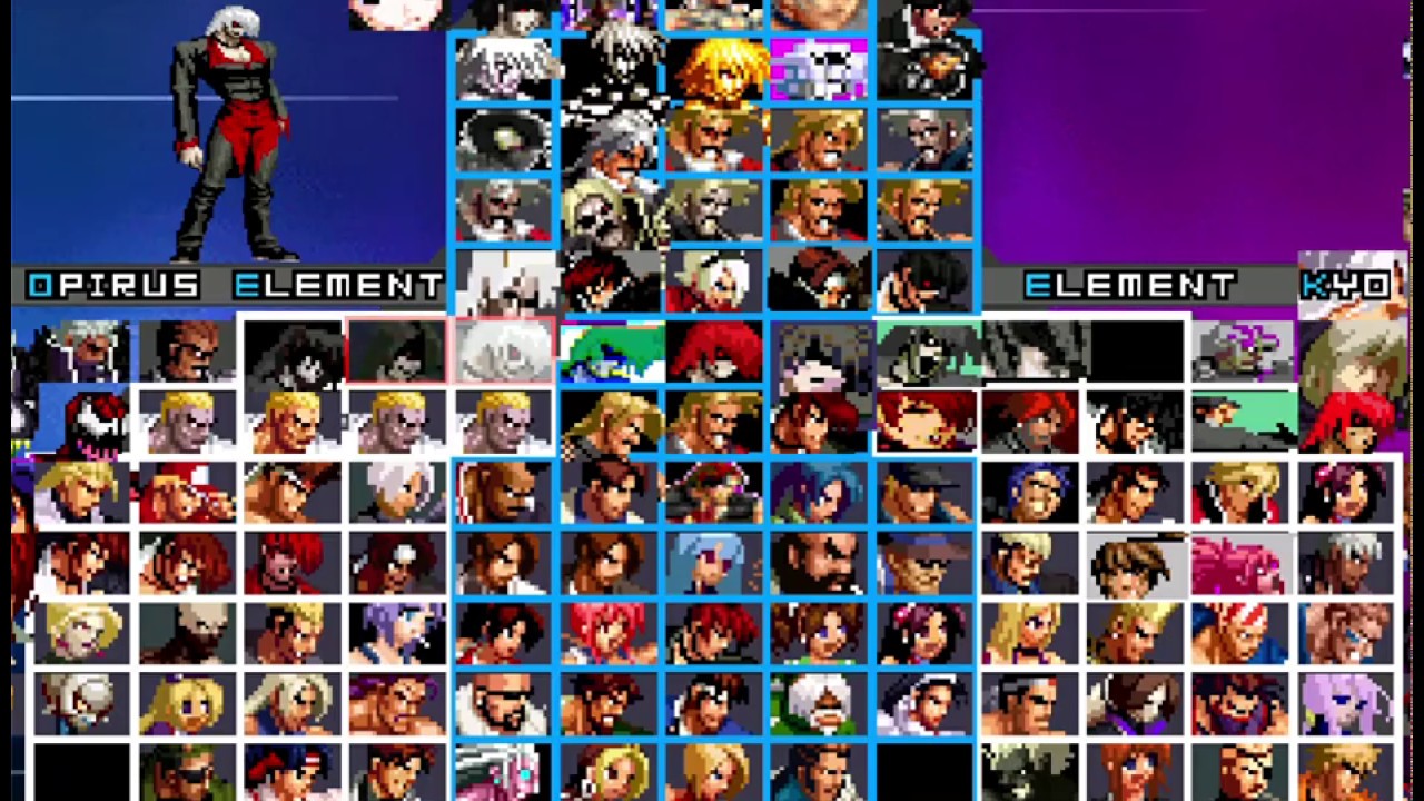 KOF MUGEN : EPIC BATTLE IORI ELEMENT VS KYO ELEMENT - YouTube