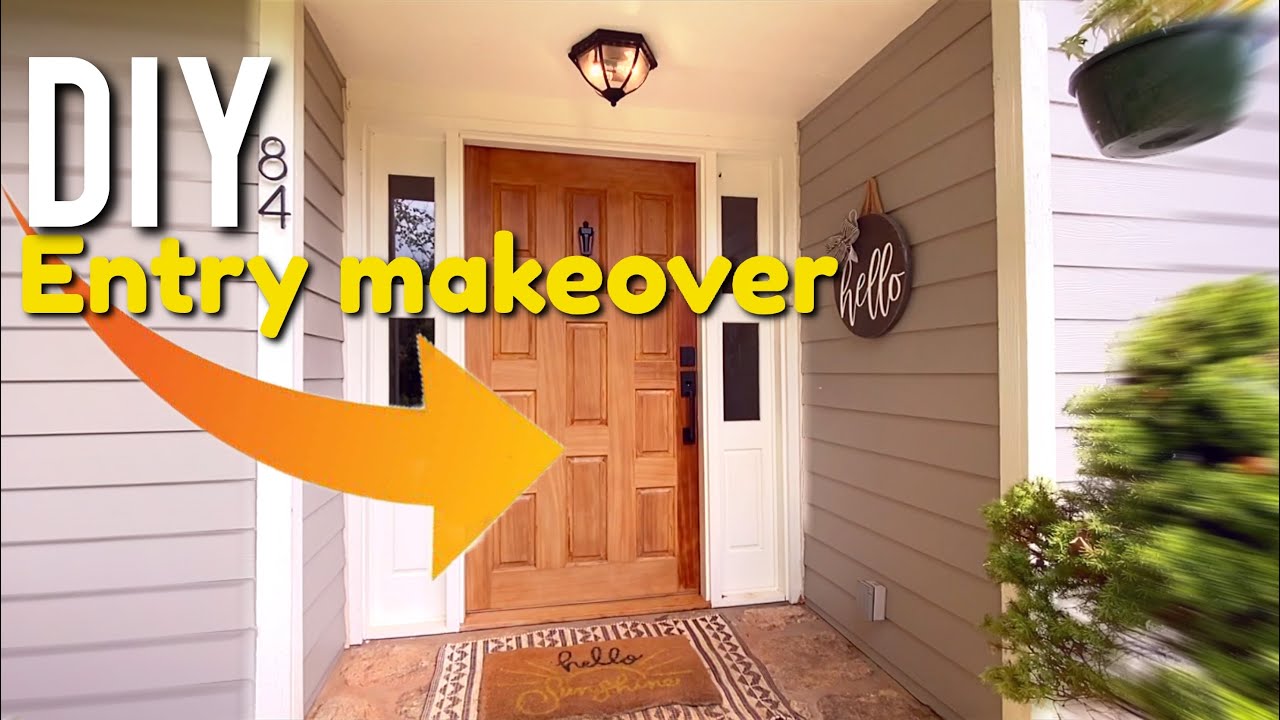 Entry Door Makeover | Inexpensive and Fast curb appeal upgrades - YouTube