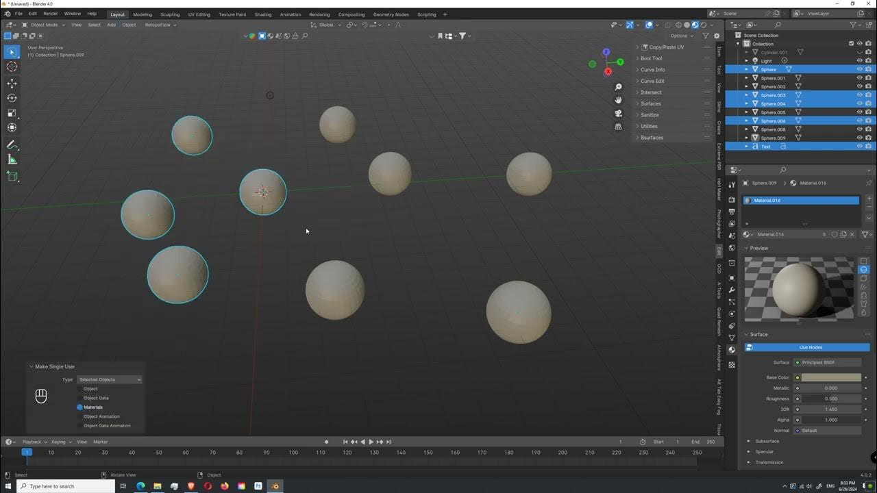 blender unlink materials from multiple objects - YouTube